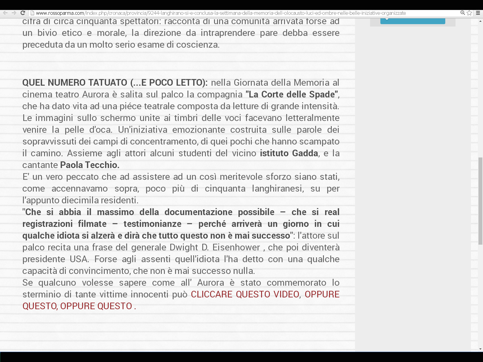 Rassegna stampa – La Corte delle Spade